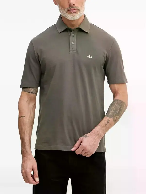 Armani Exchange Logo-embroidered Polo Shirt