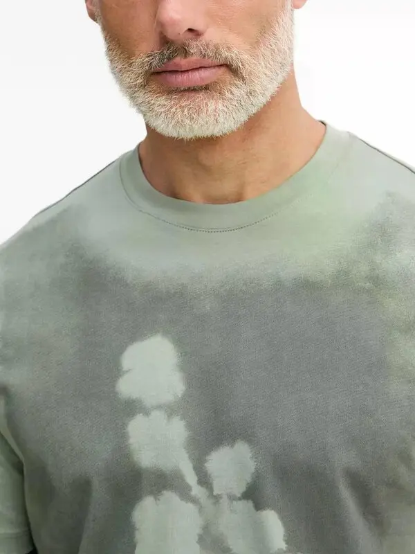 Armani Exchange Floral-print Logo-print T-shirt