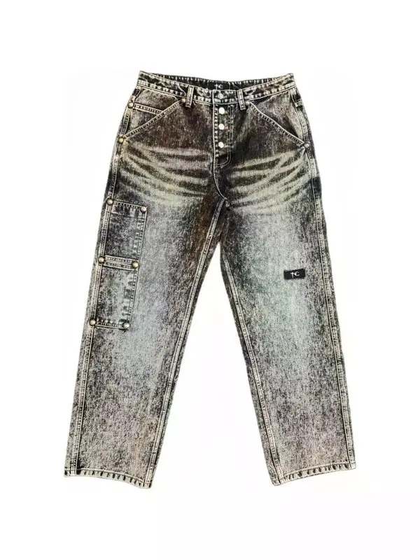 THUG CLUB Iron Faded Jeans - Grey
