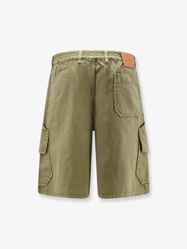 Loewe Cotton Cargo Bermuda Shorts - Green