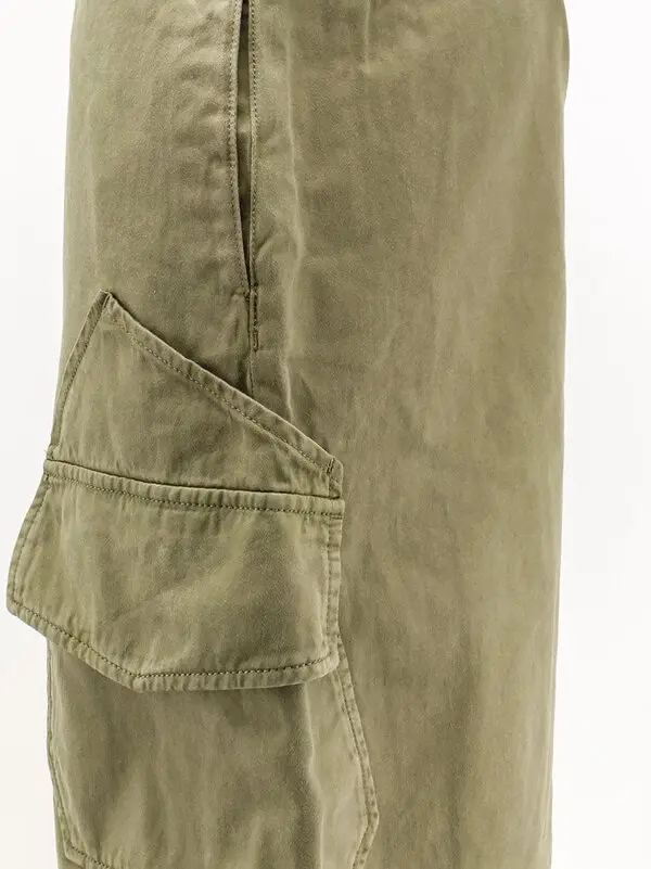 Loewe Cotton Cargo Bermuda Shorts - Green