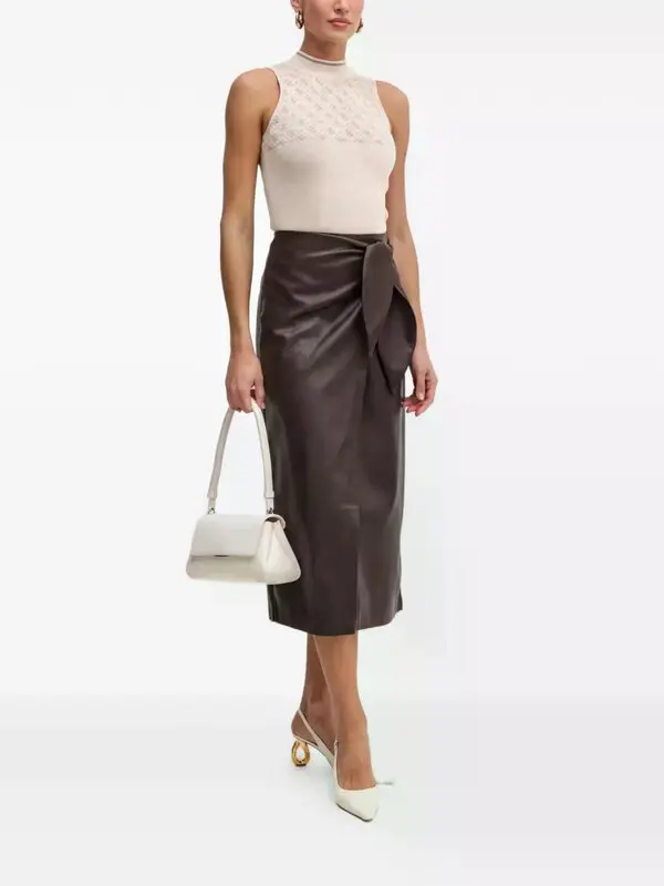 Guess Monogram Sleeveless Mock Neck Top