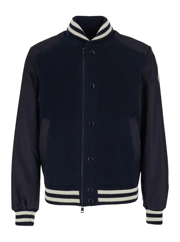 Moncler High Collar Zip Cardigan - Multicolor