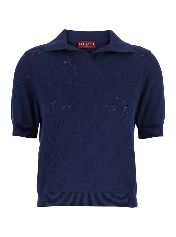 Gucci Cotton Polo Shirt With Gg Embroidery - Multicolor