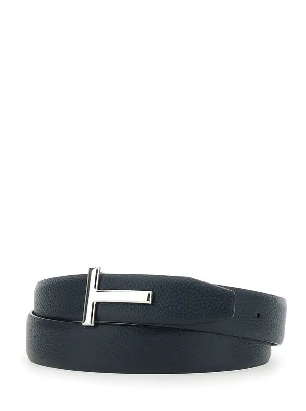 TOM FORD Reversible Belt With T Buckle - Multicolor