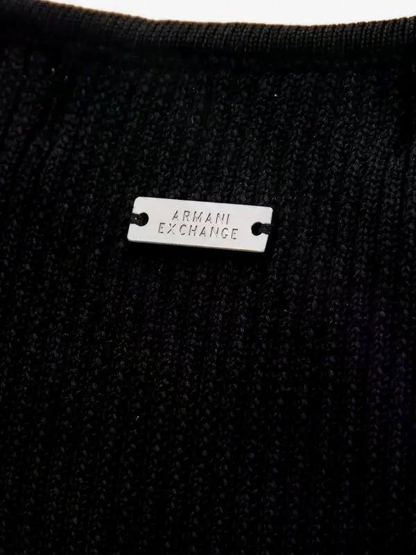 Armani Exchange Asv Logo-plaque Crop Top
