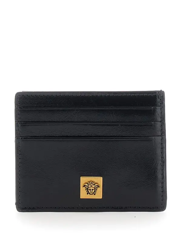 Versace Flat Card Case Calf Leather