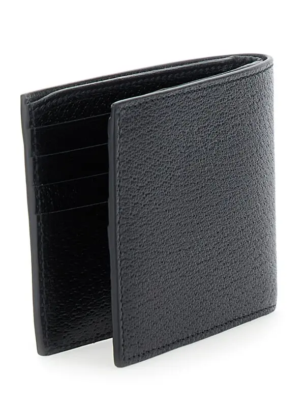 Gucci Bi-fold Wallet With 'gg Marmont' Logo In Grained Black Leather For - Multicolor