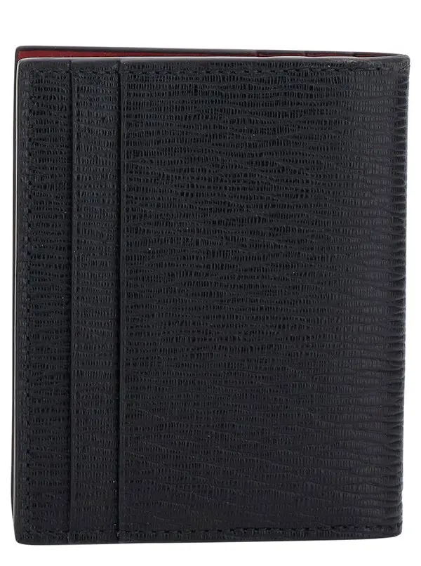 FERRAGAMO Card Holder With Gancini Detail In Leather For