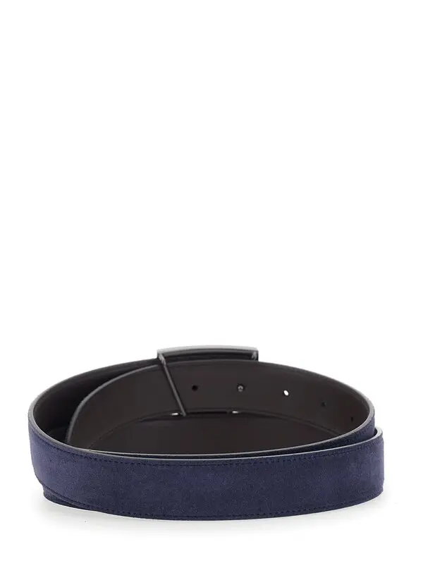 TOD'S Reversible T Timeless Belt In Suede - Multicolor