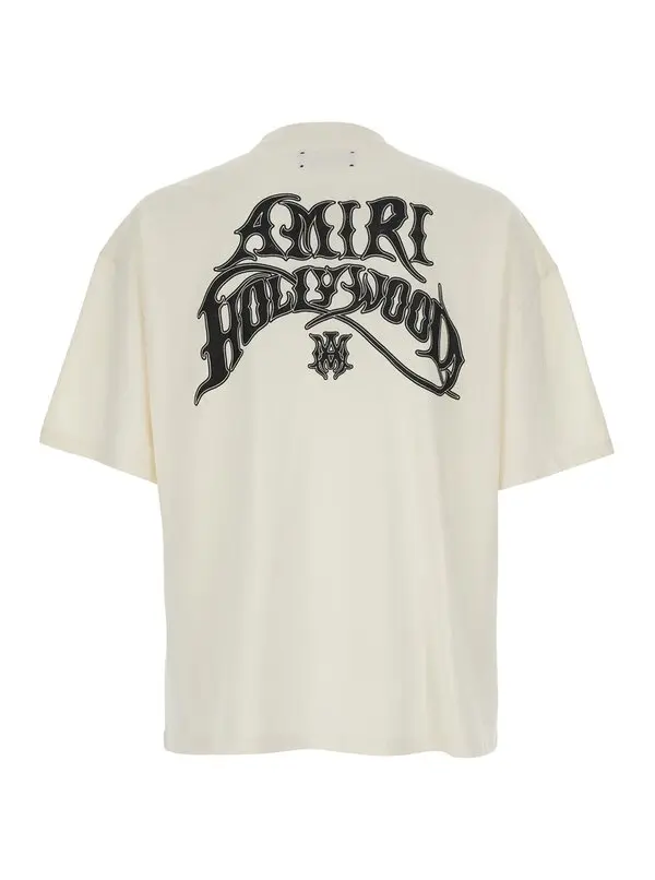 Amiri T-shirt With Printed Logo On The Front And Back In Cotton For