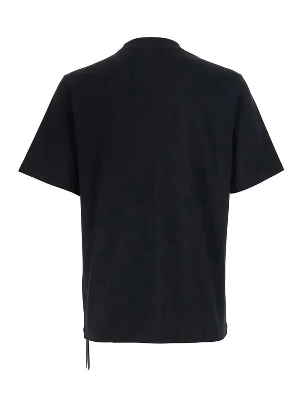 Amiri Black Crew Neck T-shirt With Maxi Logo Lettering On The Front In Cotton For - Multicolor