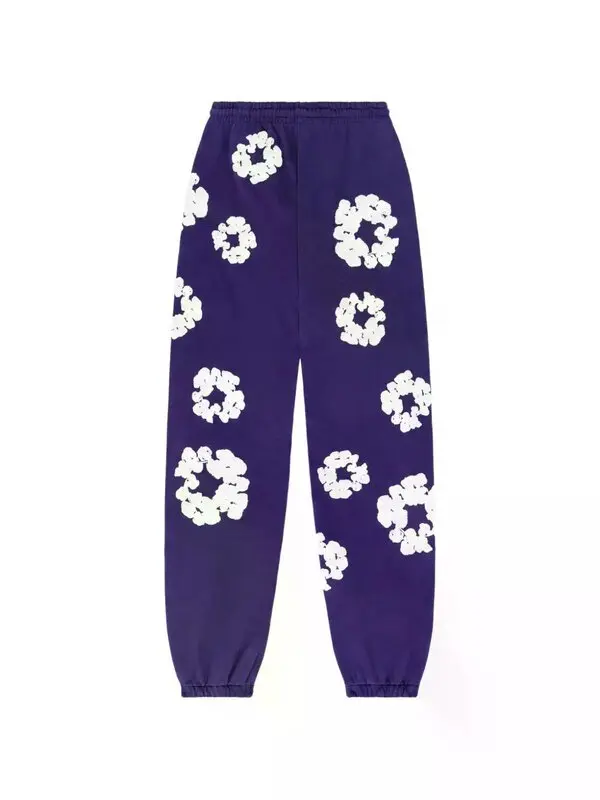 DENIM TEARS Wreath Printed Track Pants - Purple