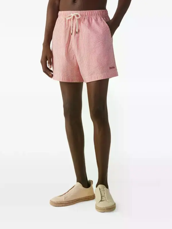 Zegna Striped Swim Shorts