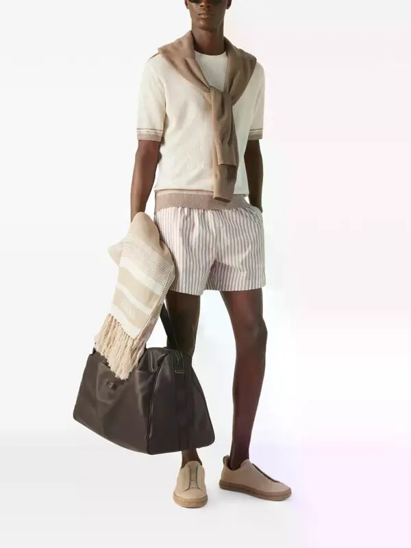 Zegna Striped Swim Shorts