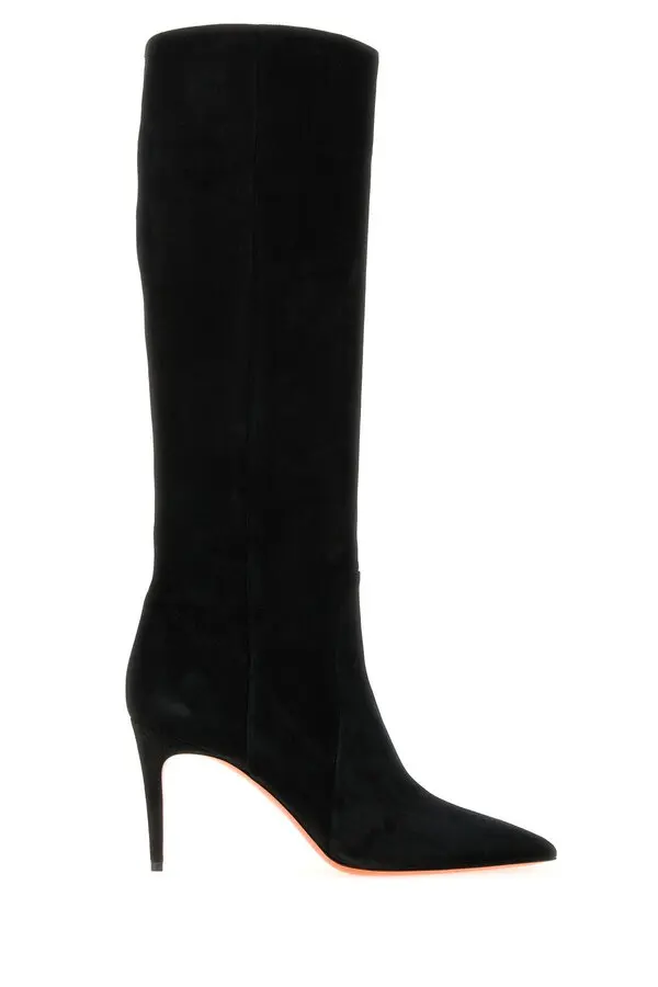 Santoni Suede Viola Boots - Black