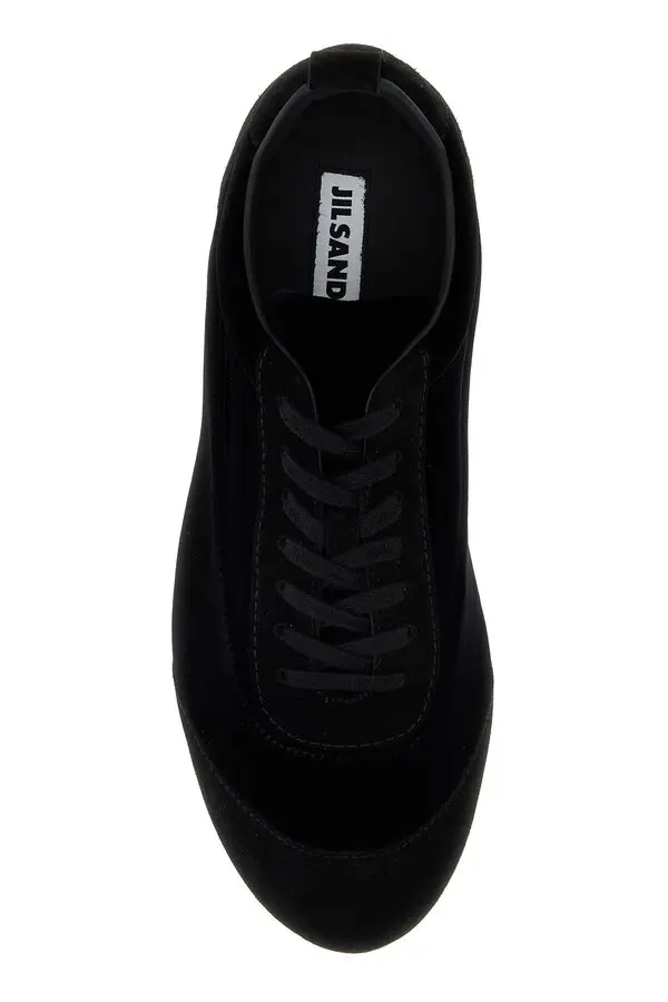 JIL SANDER Velvet And Suede Sneakers - Black
