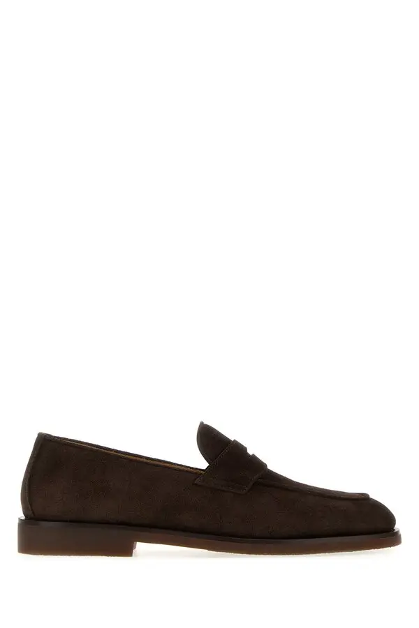 Brunello Cucinelli Dark Suede Loafers