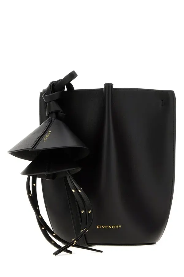 Givenchy Leather Nano Snap Bucket Bag - Black