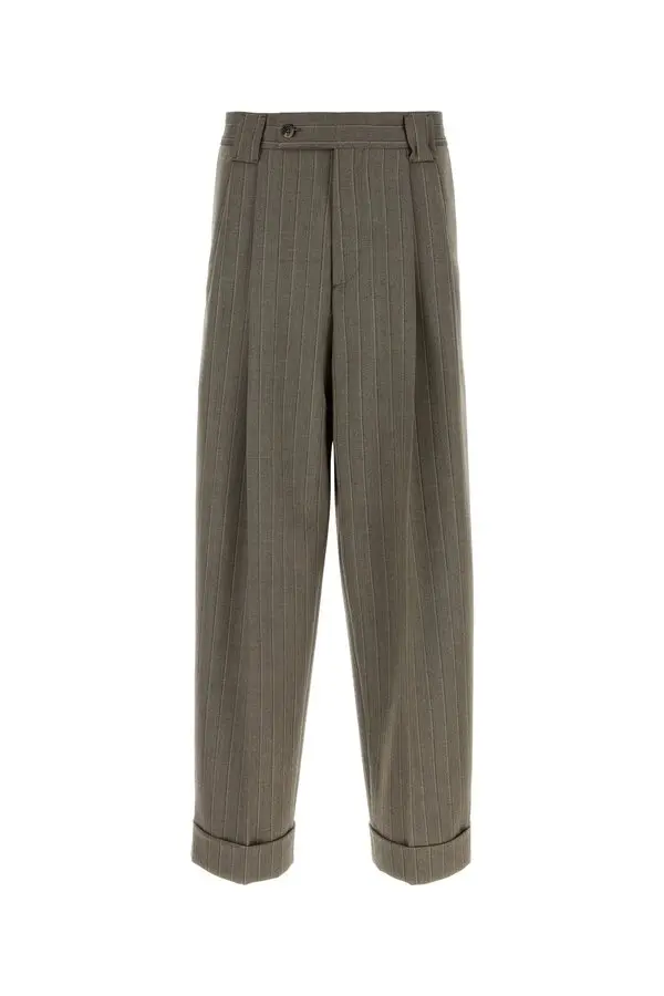 Versace Embroidered Twill Wide-leg Pant - White
