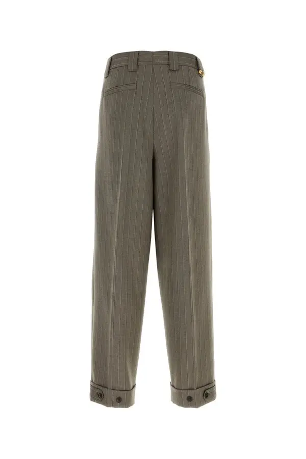 Versace Embroidered Twill Wide-leg Trousers
