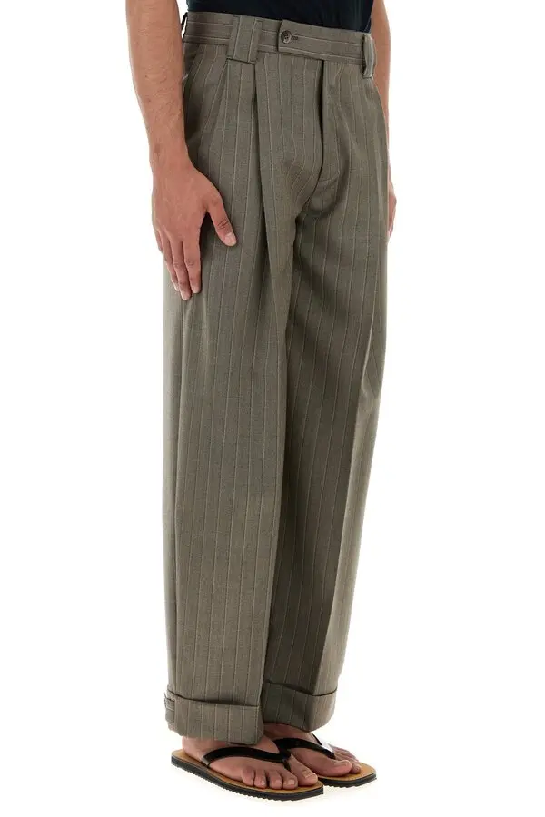 Versace Embroidered Twill Wide-leg Trousers