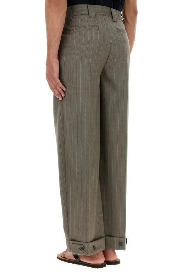 Versace Embroidered Twill Wide-leg Trousers