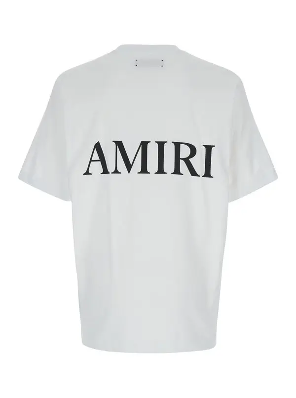Amiri Oversized T-shirt With Contrast Logo Print In Cotton For - White