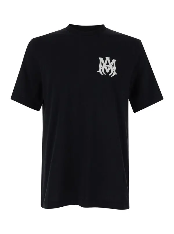 Amiri T-shirt With Contrasting Monogram In Cotton - Black