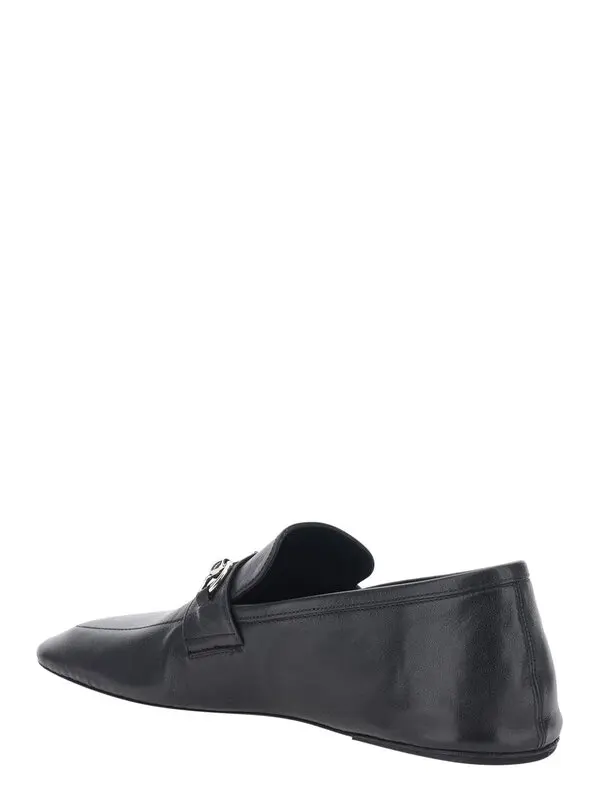 Gucci Black Leather Loafers With Horsebit Detail - Multicolor