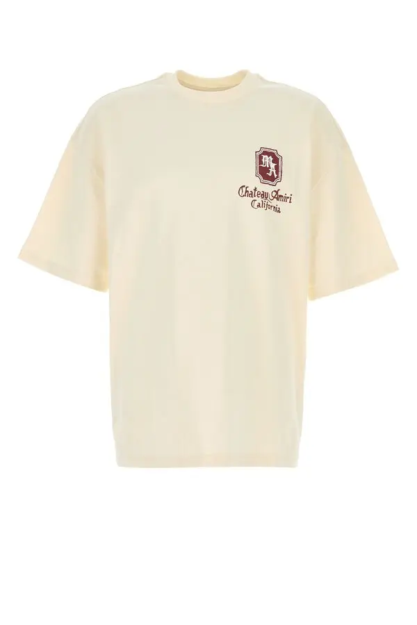 Amiri Ivory Cotton Oversize T-shirt - White