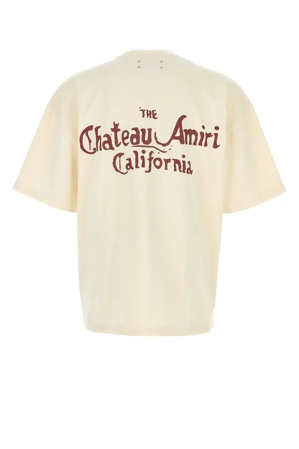 Amiri Ivory Cotton Oversize T-shirt