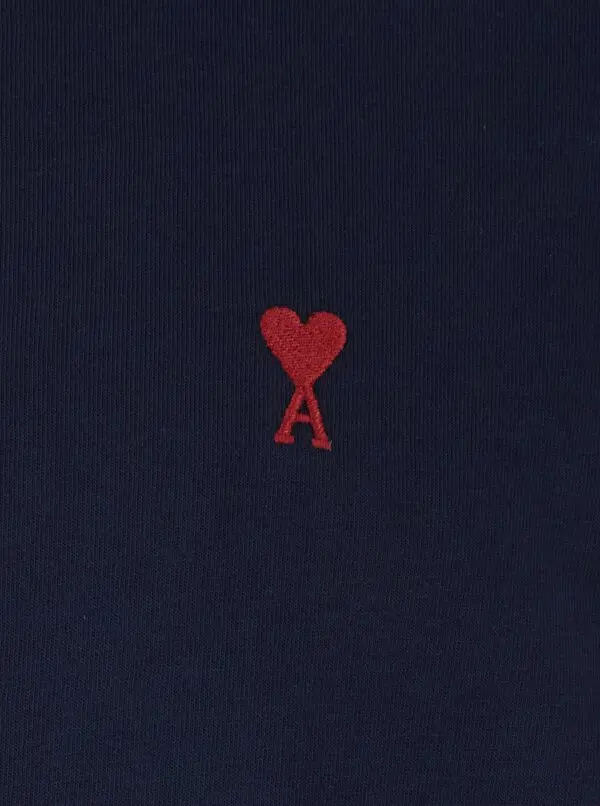 AMI Paris Crew Neck T-shirt With Embroidered Logo