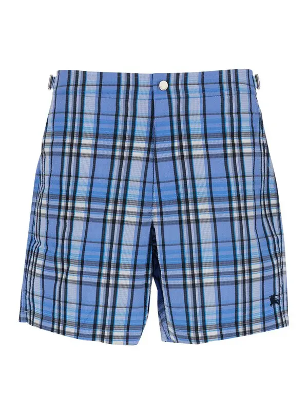 Burberry Checked Swim Shorts - Multicolor