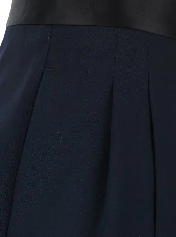 Bottega Veneta Wool Tapered Leg Trousers With Satin Waistband - Multicolor