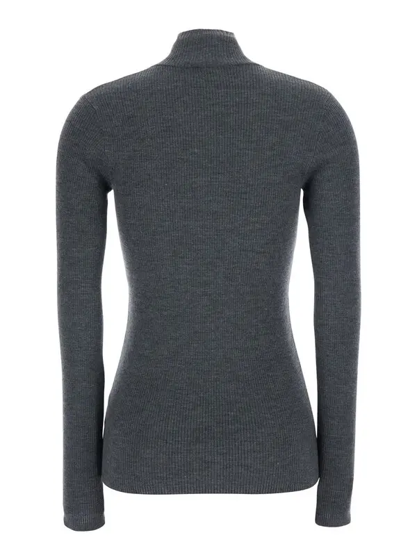 Brunello Cucinelli Wool And Cashmere Half-zip Turtleneck Sweater - Multicolor