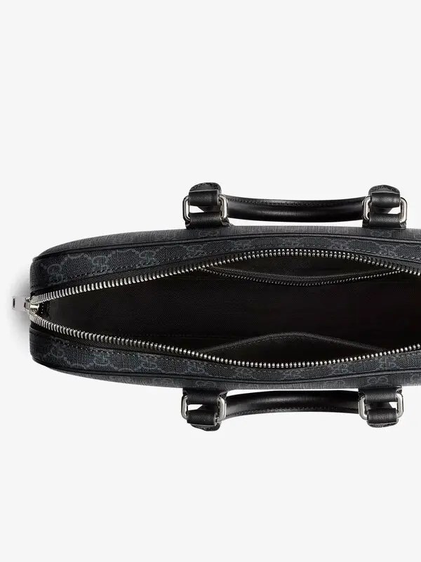 Gucci Gg Supreme Fabric And Leather Briefcase