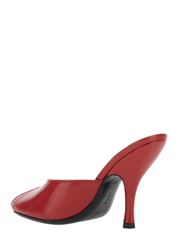 JUDE Date Mule In Red Leather