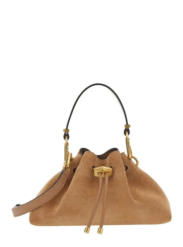 JIMMY CHOO Cinch Drawstring Suede Crossbody Bag - Multicolor