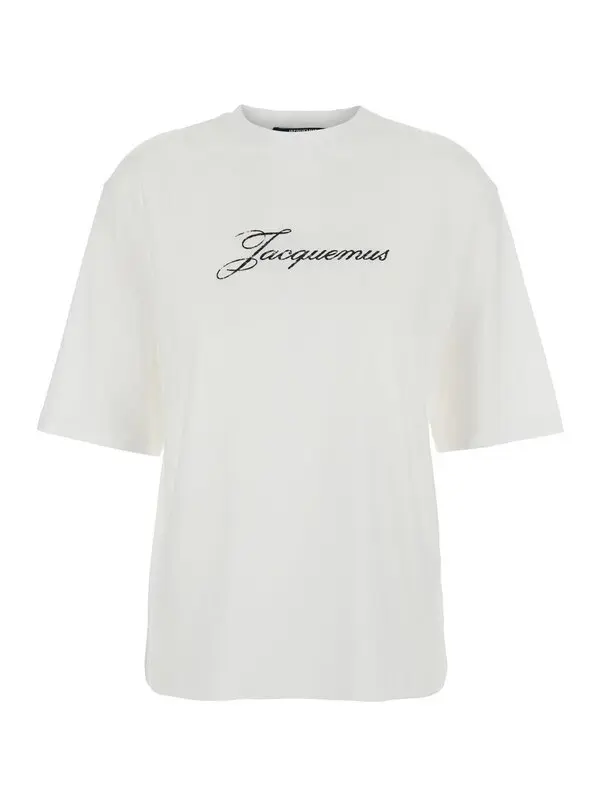 Jacquemus Cotton T-shirt With Logo - Multicolor