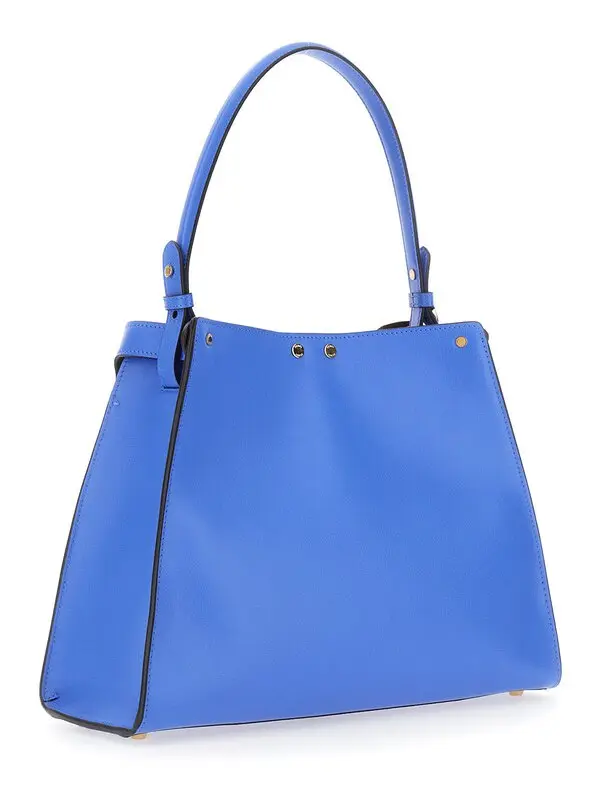 Fendi Leather Handbag With Turn Lock And Removable Handle - Multicolor
