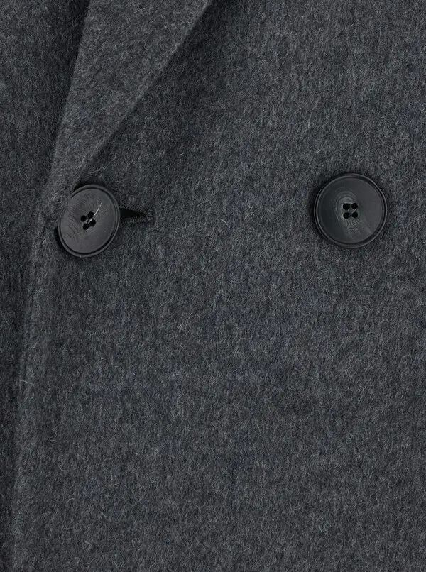 Victoria Beckham Double Breasted Wool And Cashmere Overcoat - Multicolor