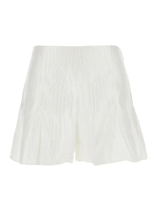 ROTATE BY BIRGER CHRISTENSEN White Flowing Striped Shorts - Multicolor