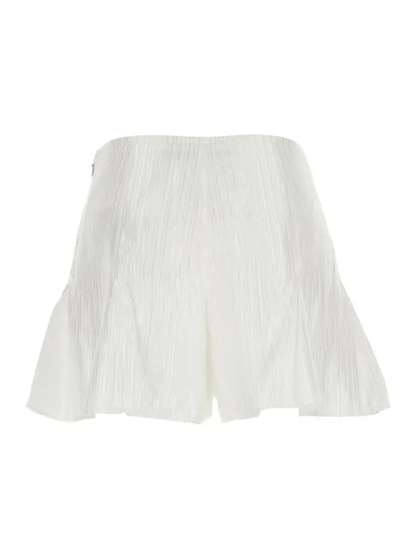 ROTATE BY BIRGER CHRISTENSEN White Flowing Striped Shorts - Multicolor