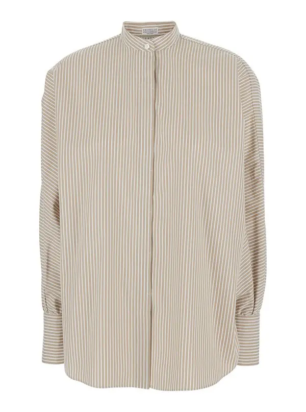 Brunello Cucinelli Striped Cotton Shirt - Multicolor
