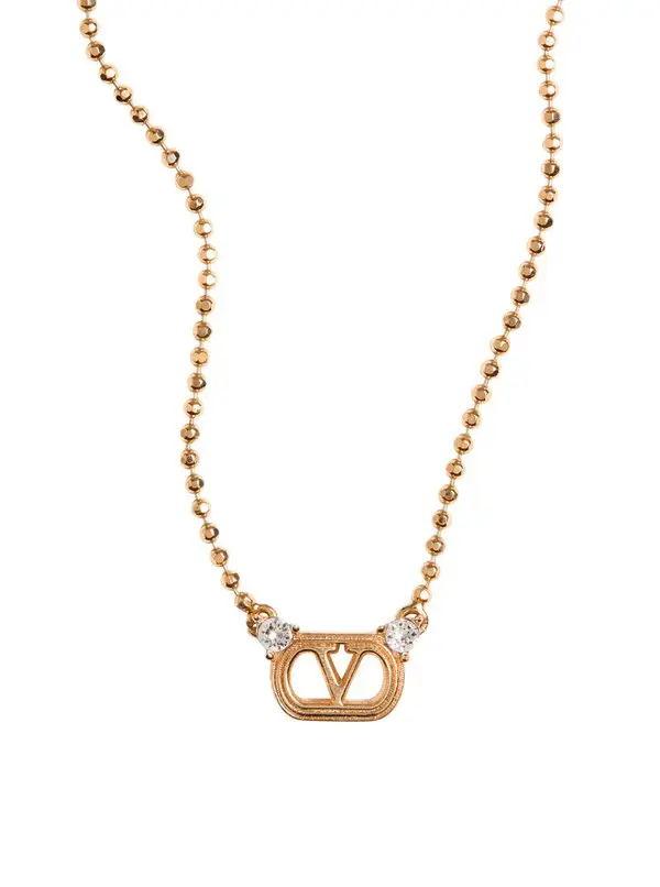 Valentino Garavani Ovalette Metal/strass Necklace - Multicolor