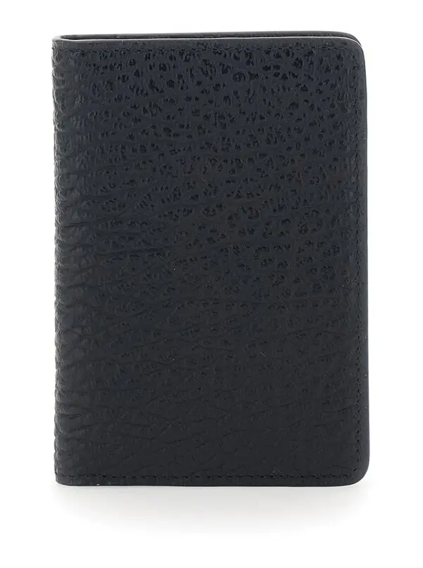 MAISON MARGIELA Wallet With Four Stitches On The Back In Black Leather For - Multicolor