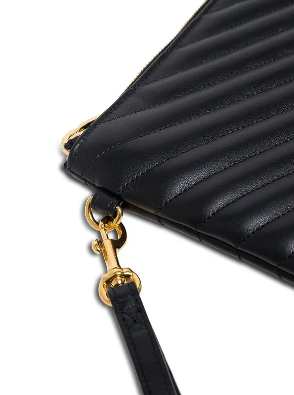 Saint Laurent Jolie' Chevron Leather Pouch - Multicolor