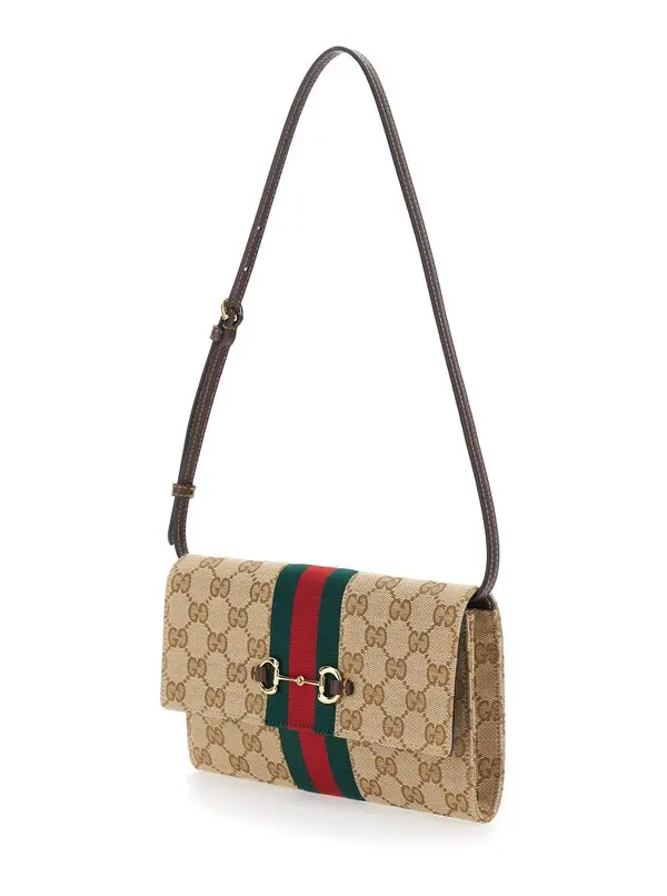 Gucci Horsebit Wallet On Chain Original Gg Raw - Multicolor
