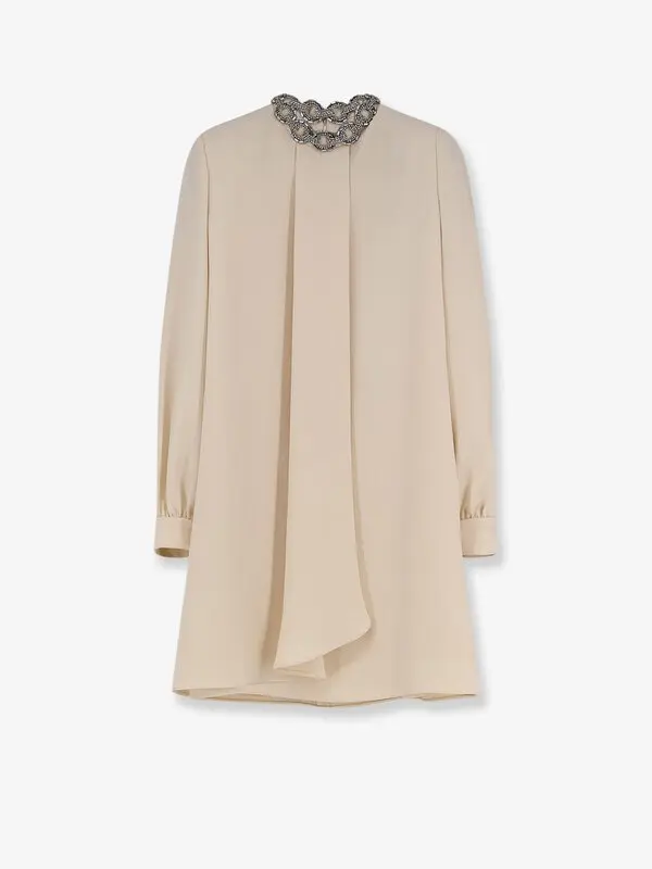 Valentino Garavani Cady Couture Mini Dress With Rhinestone Embellishment - Multicolor